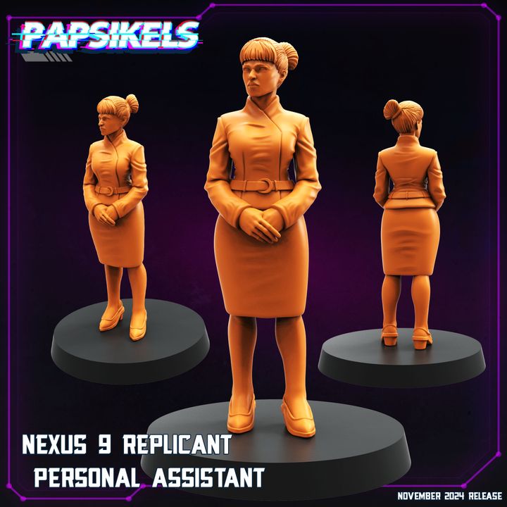 3D Printable NEXUS 9 REPLICANT COMPANY ASSASSIN by PAPSIKELS MINIATURES
