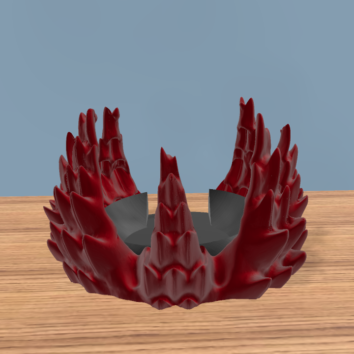 3D Printable dragon scale echo dot 5th gen holder by Aaron Shoaf