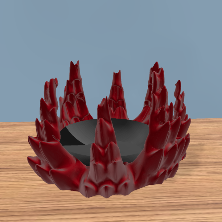 3D Printable dragon scale echo dot 5th gen holder by Aaron Shoaf