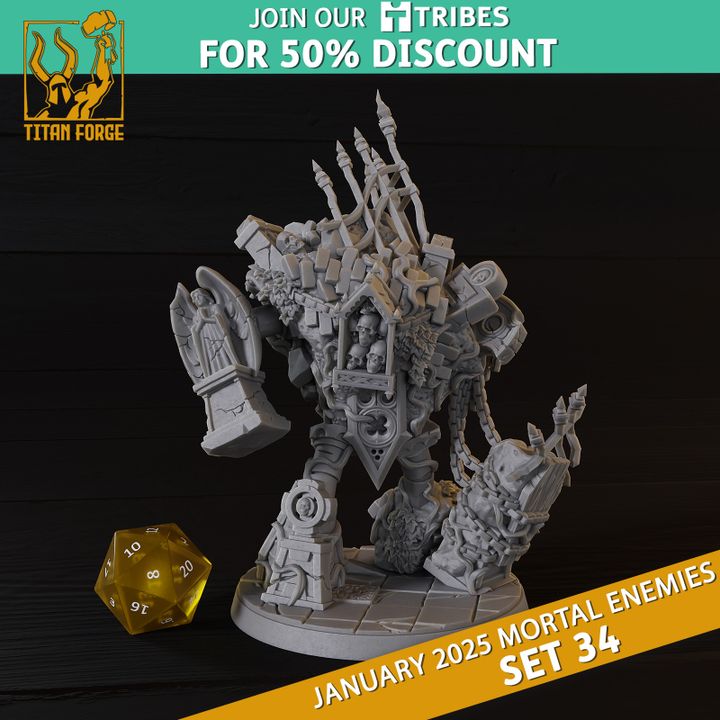 3D Printable Grave Golem - Monsters DnD 5e - Mortal Enemies Set 34 by ...