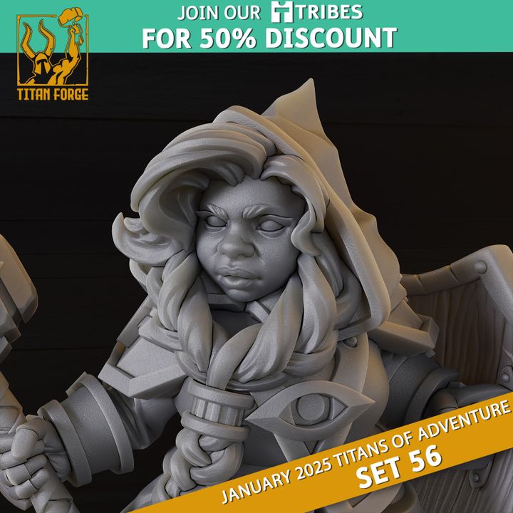 3D Printable RPG - DnD Hero Characters - Titans of Adventure Set 56 by ...
