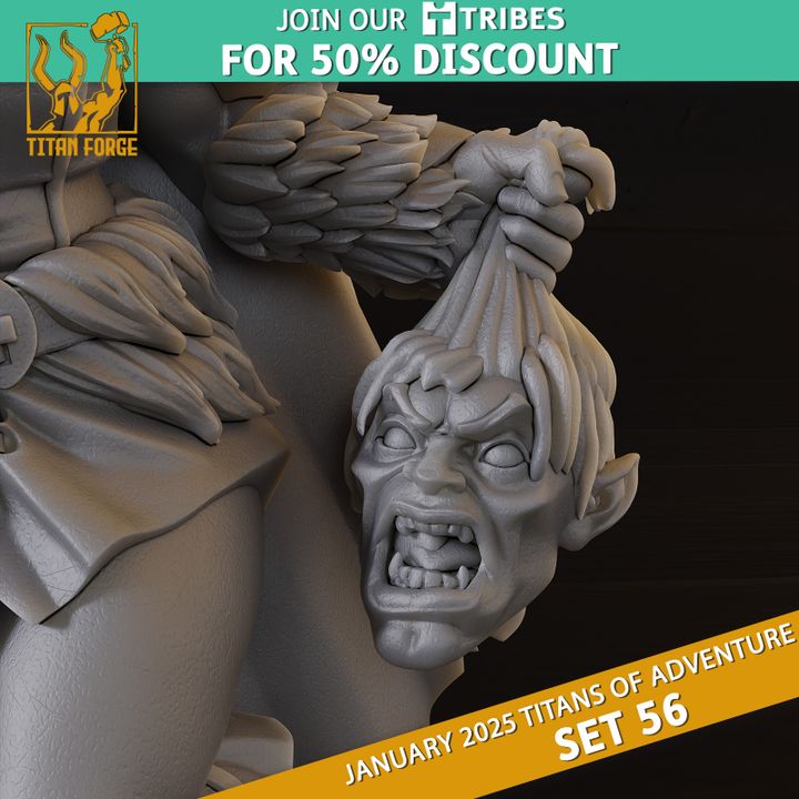 3D Printable Female Orc Ranger - DnD Hero Characters - Titans of ...