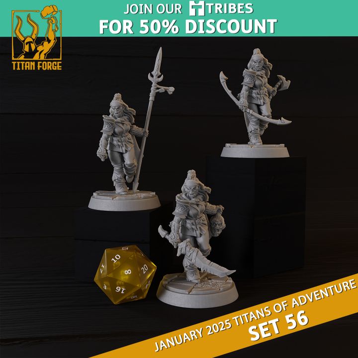 3D Printable Female Orc Ranger - DnD Hero Characters - Titans of ...