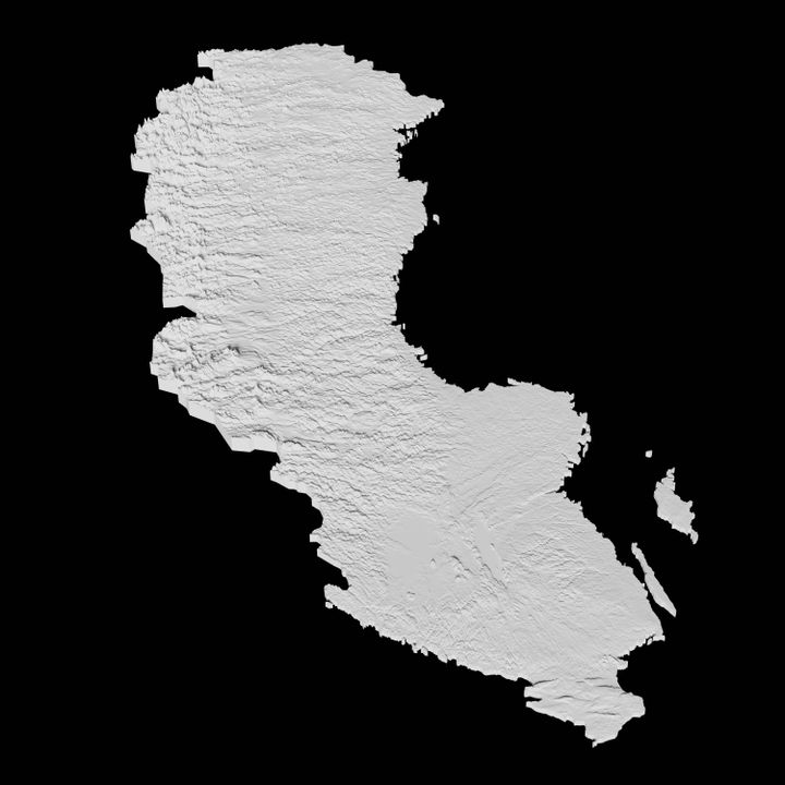 3D Printable Sweden Country Topographic Map - 3D Terrain Elevation ...