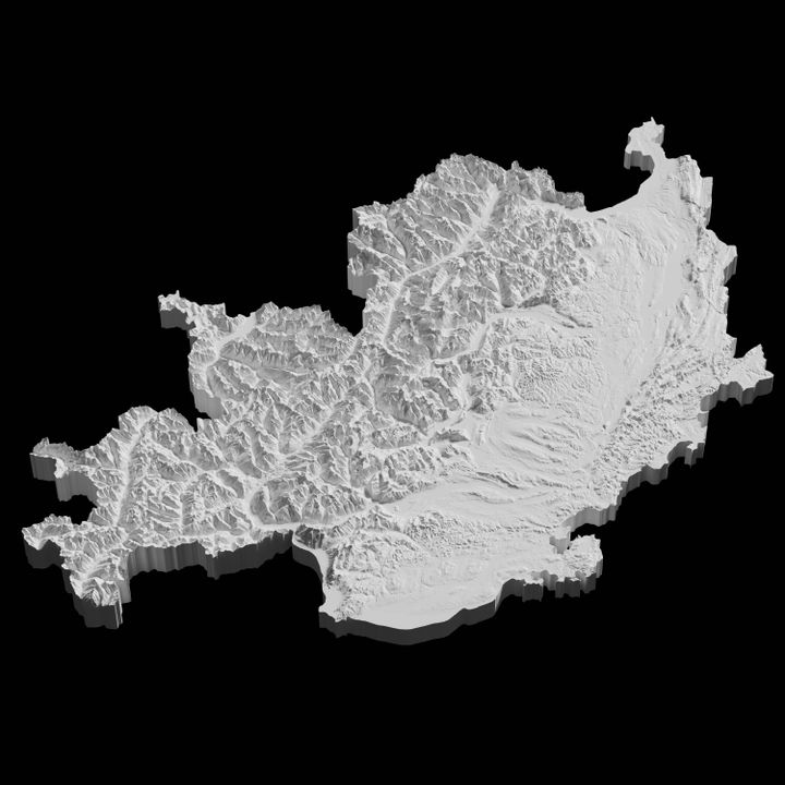 3D Printable Switzerland Country Topographic Map - 3D Terrain Elevation ...