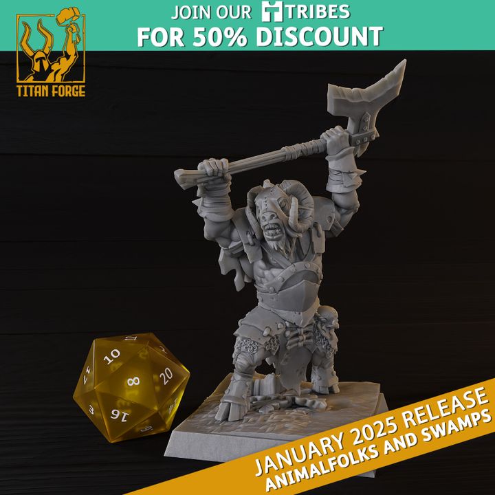 3D Printable Goatman Warriors with Great Weapons - Animalfolks and ...