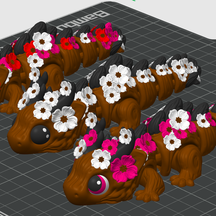 3D Printable Dogwood Flower Baby Dragon by Rebel Alicorn Designs
