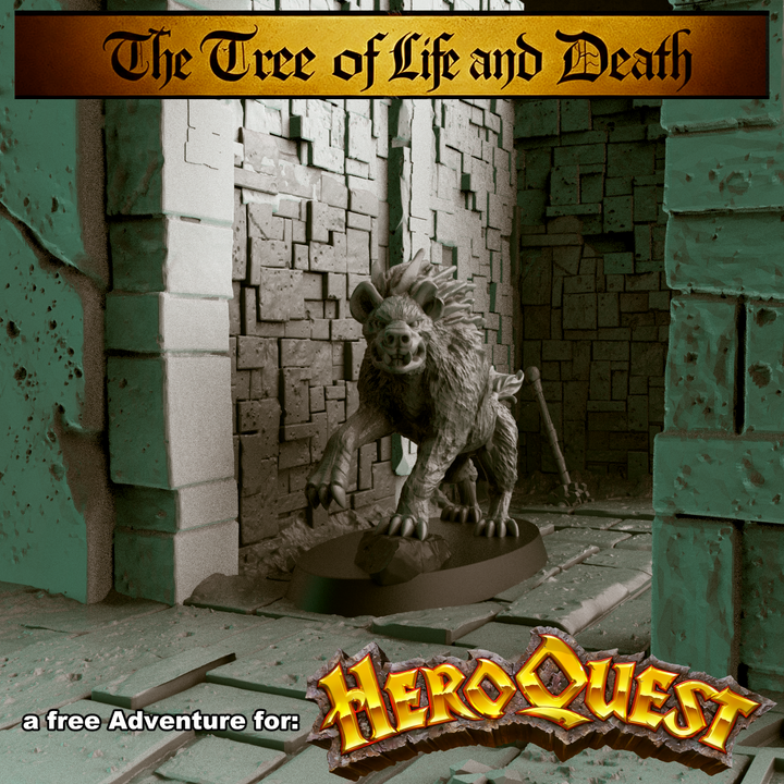 3D Printable (FA 0016) The Tree of Life and Death - Free Heroquest Adventure by Claudio Casini Art