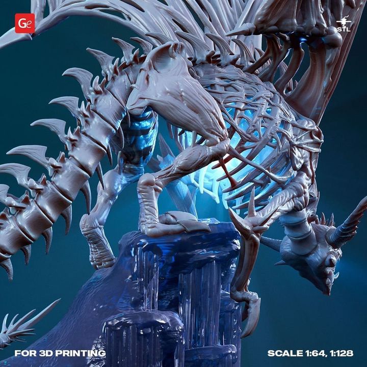 3D Printable Warcraft-Frost Dragon-3D Printing Drawings 3D print model ...