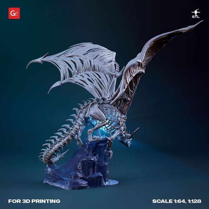 3D Printable Warcraft-Frost Dragon-3D Printing Drawings 3D print model ...