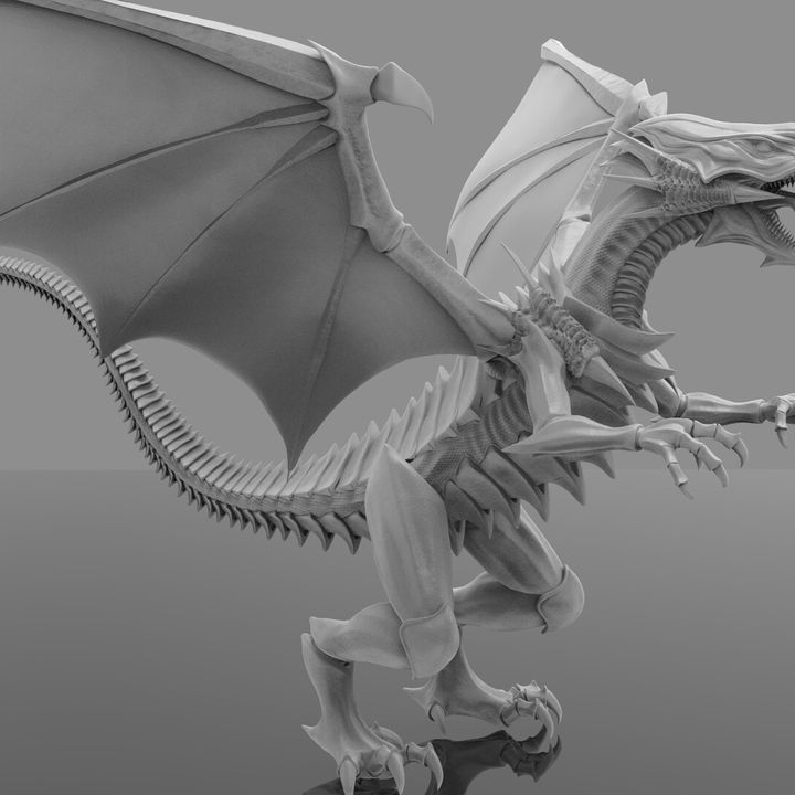 3D Printable Blue Eyes White Dragon Yugioh 3D print model by JM HE