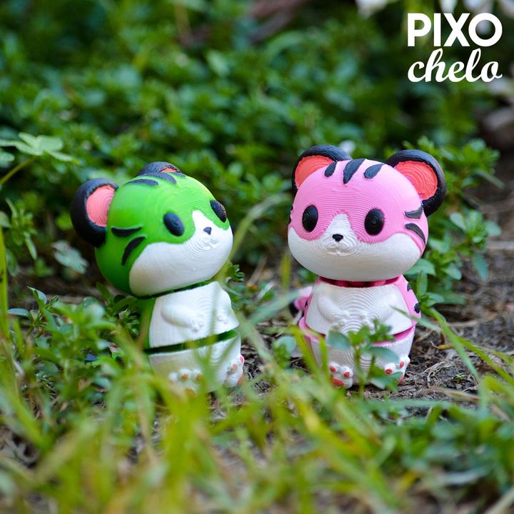 3D Printable Mini Tiger Super Sweet Flexi by Pixochelo