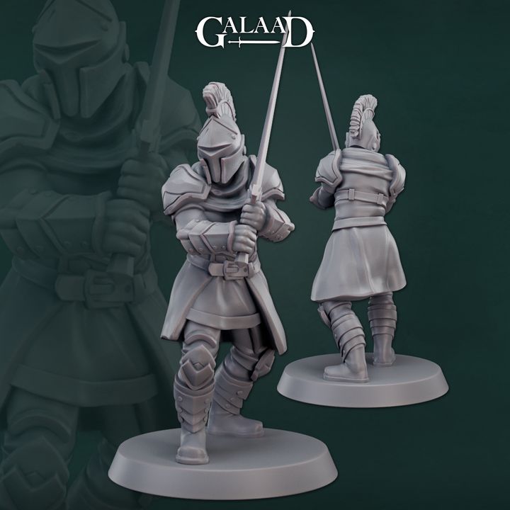 3D Printable knight two handed sword by Galaad Miniatures