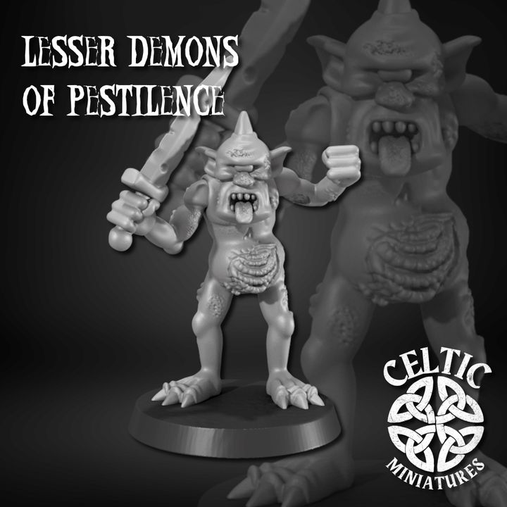 3D Printable Lesser Demons of Pestilence by Celtic Miniatures