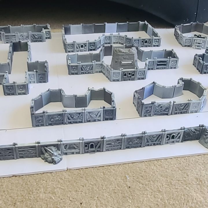 3D Print of Trench Terrain: Trench System Bundle by TheReverendBK