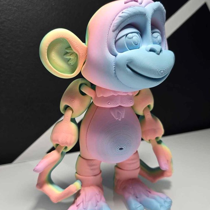 3D Print of Flexi Factory Monkey, Banana and Tree with 3MF Files ...