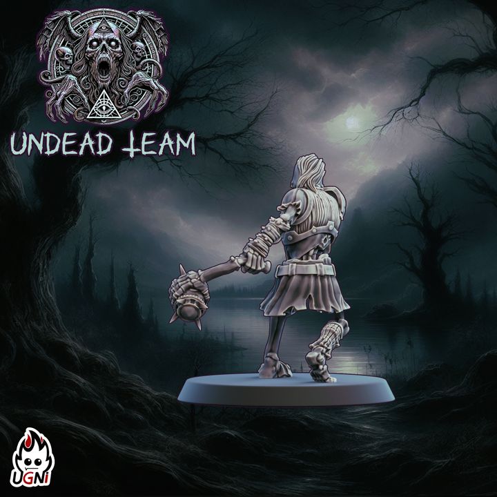 Téléchargement Skeleton Lineman #01 - Undead Team par UGNI Miniatures