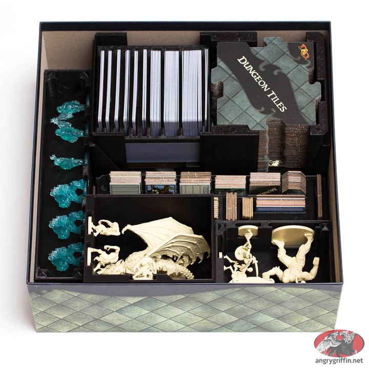 3D Printable D&D - Castle Ravenloft Board Game Insert and Organizer by Jim