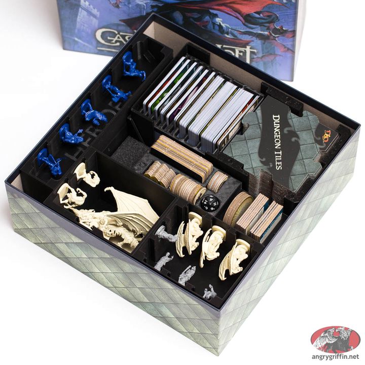 3D Printable D&D - Castle Ravenloft Board Game Insert and Organizer by Jim