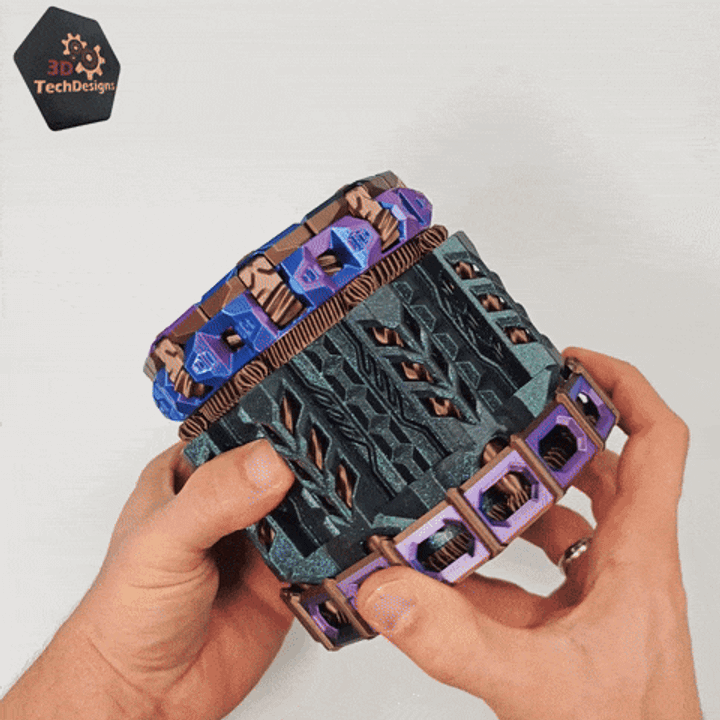 3D Printable Geared Mechanical Dice Box - Tilting Doors by 3DTechDesigns