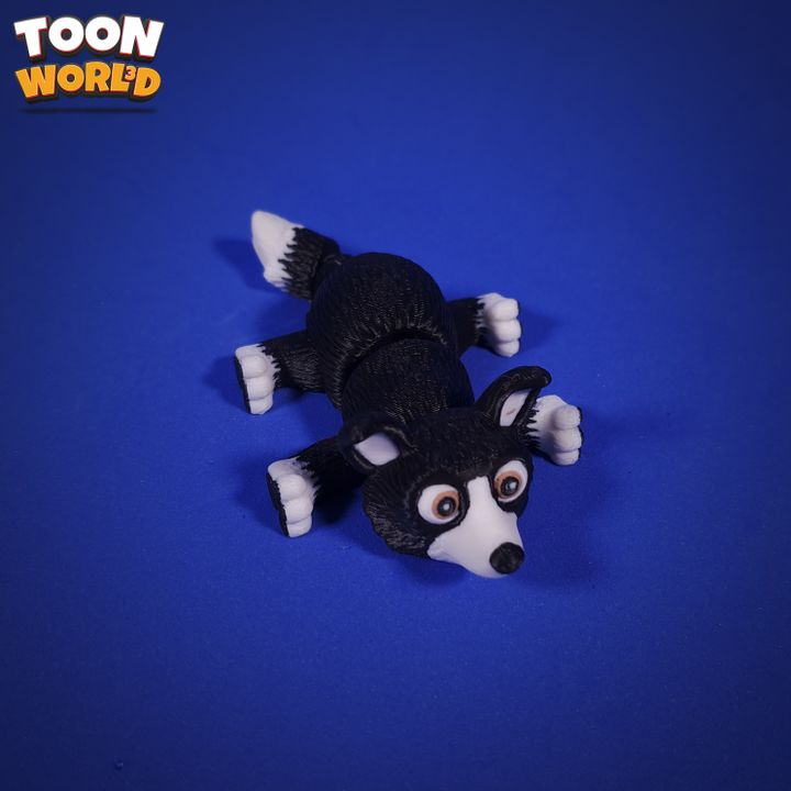 3D Printable Mini Flexible Dog by ToonWorld3D
