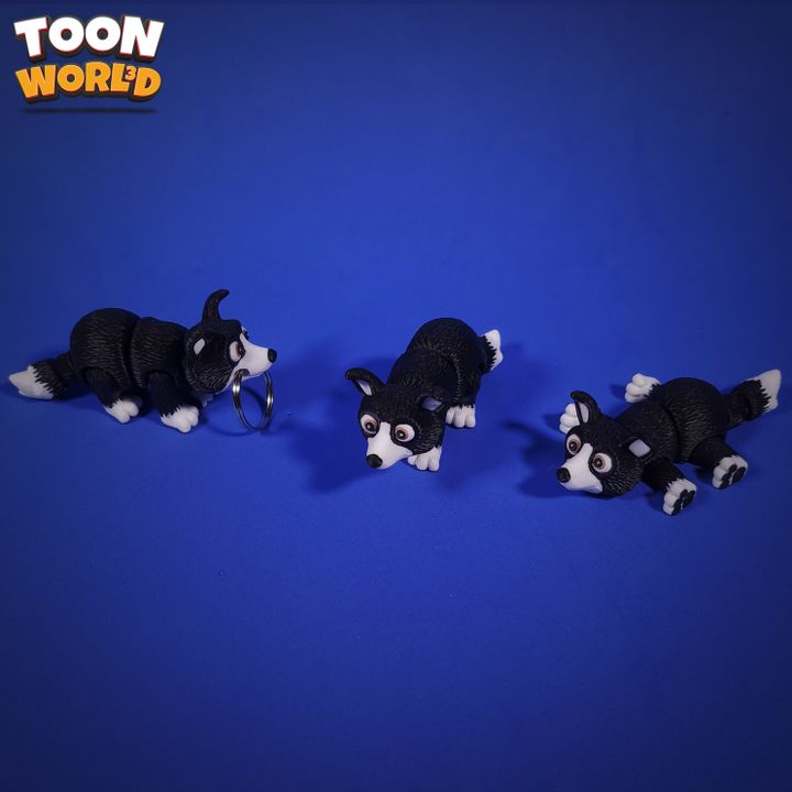 3D Printable Mini Flexible Dog by ToonWorld3D