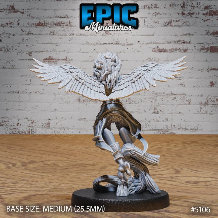 3D Printable Captured Harpy Flying / Caught Ancient Greek Beast ...