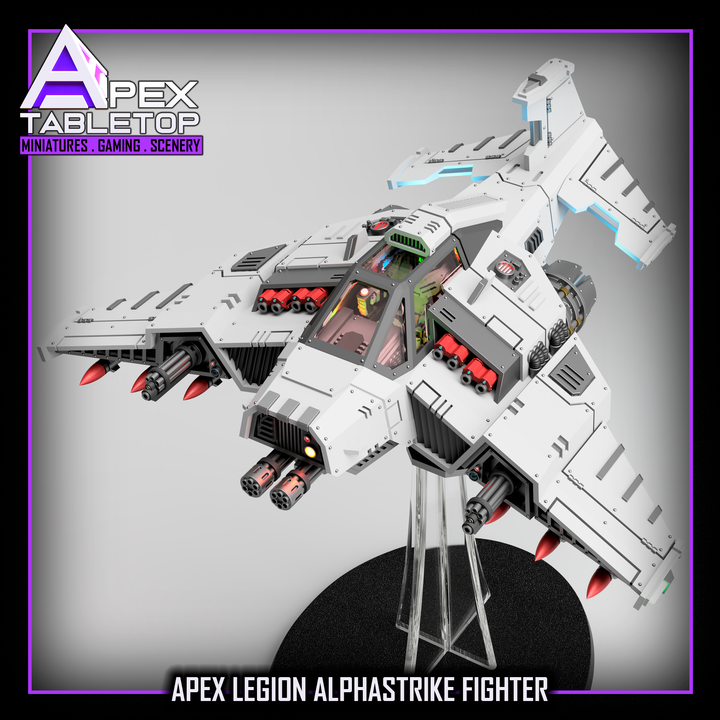 3D Printable Apex Legion Alphastrike Fighter by Apex Tabletop