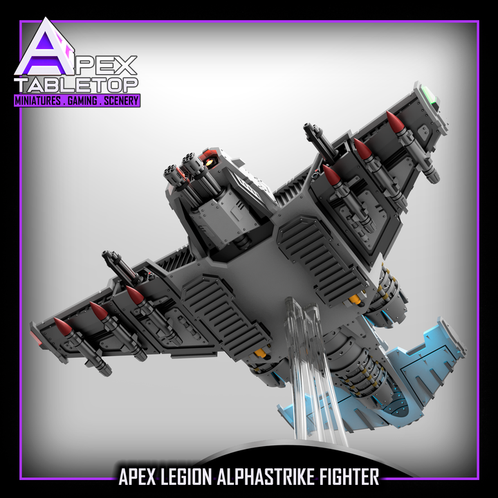 3D Printable Apex Legion Alphastrike Fighter by Apex Tabletop
