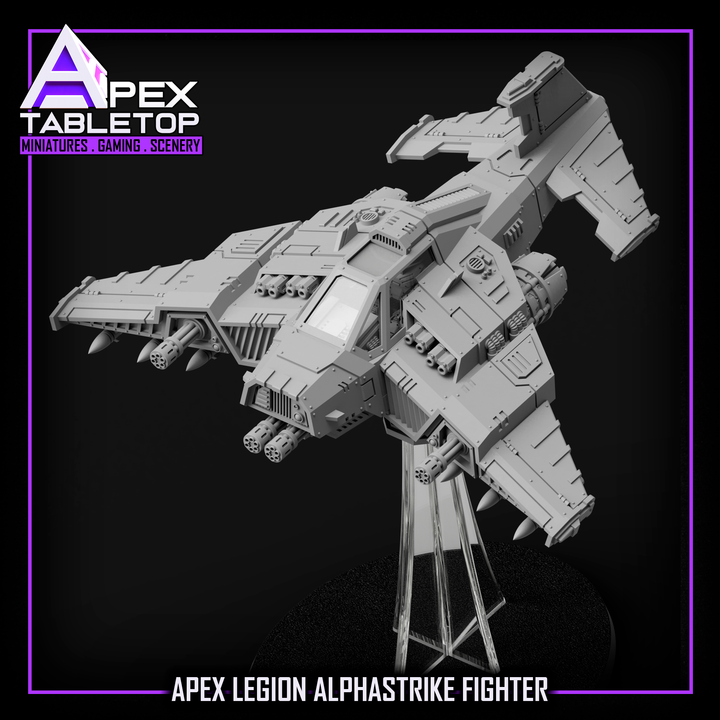 3D Printable Apex Legion Alphastrike Fighter by Apex Tabletop