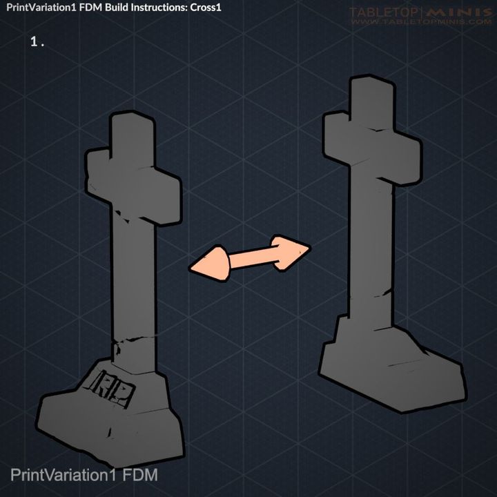 3D Printable Grave Stones by TableTopMinis