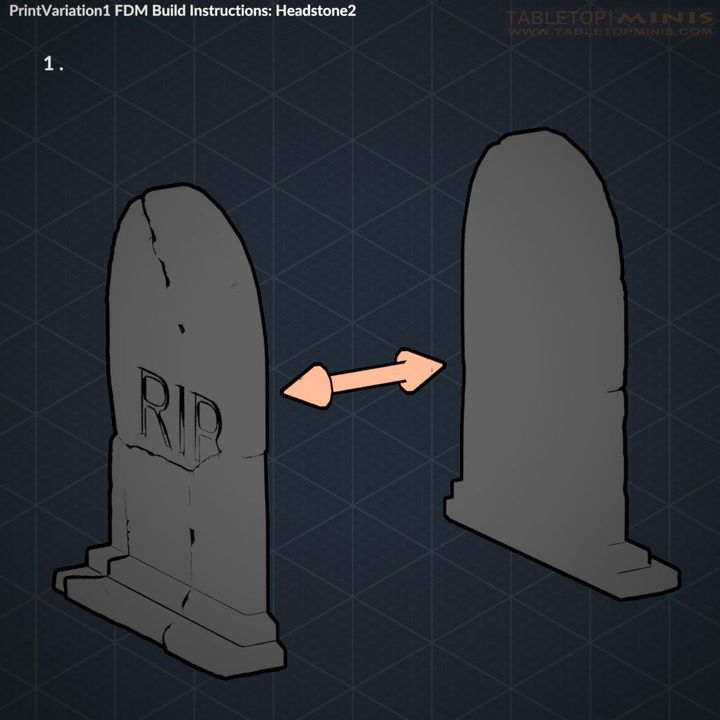 3D Printable Grave Stones by TableTopMinis