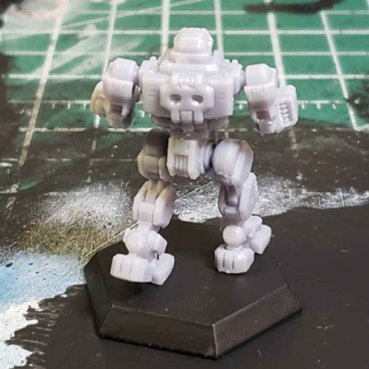 3D Printable 6mm Mech: Fixed Pose MinuteMan by Mako Prints