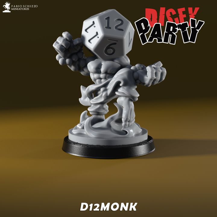 3D Printable Dicey Party - The D20 Monk by Fabio Rizzo