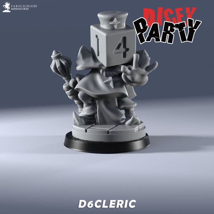 3D Printable Dicey Party - The D6 Cleric by Fabio Rizzo