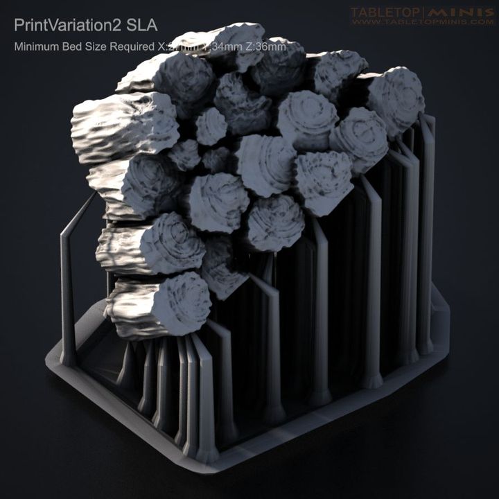 3D Printable Stack Of Logs by TableTopMinis