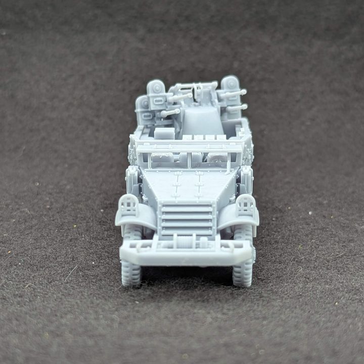 3D Printable Half-track M3 “Quad 50” (US, WW2) by Wargame3d