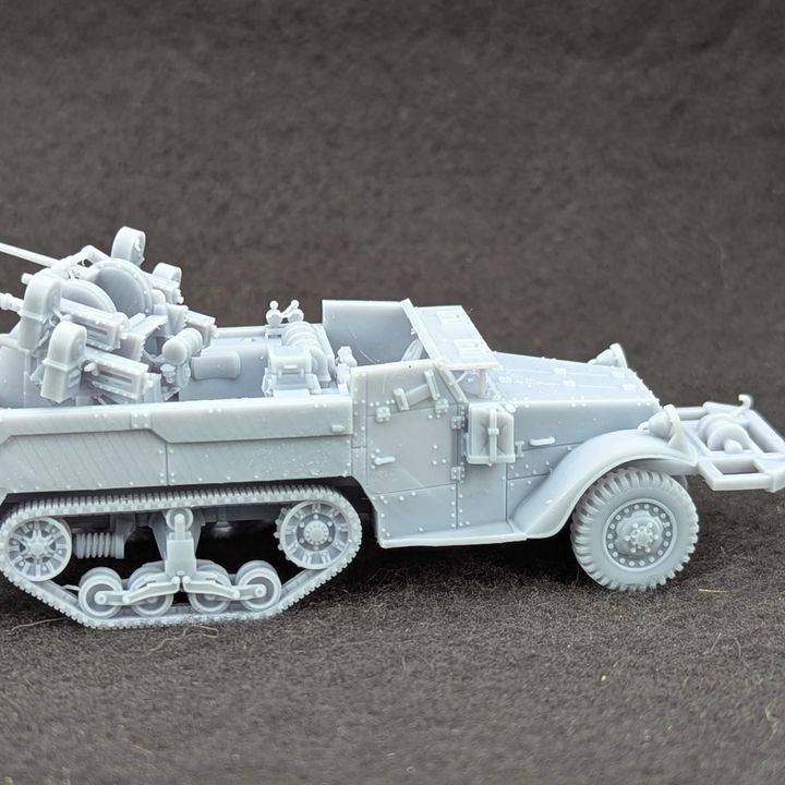 3D Printable Half-track M3 “Quad 50” (US, WW2) by Wargame3d