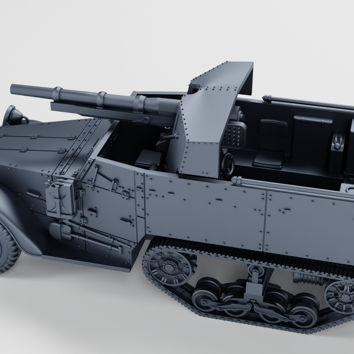 3D Printable Half-track M3 75 mm GMC (US, WW2) by Wargame3d