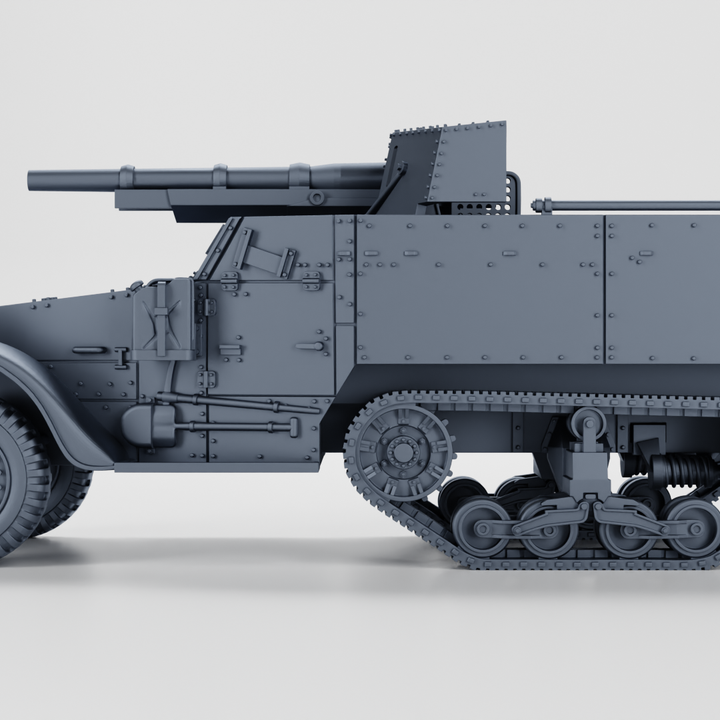 3D Printable Half-track M3 75 mm GMC (US, WW2) by Wargame3d