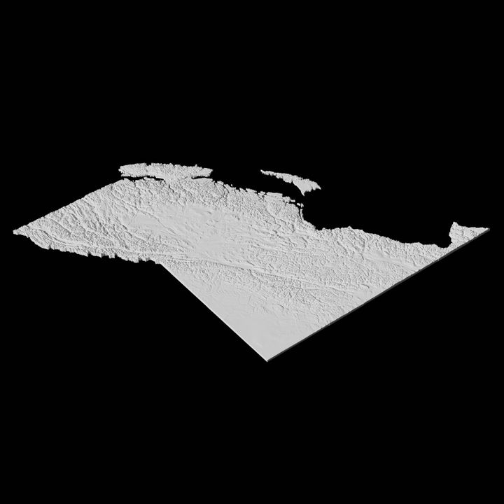 3D Printable Canada Province of British Columbia Topographic Map - 3D ...