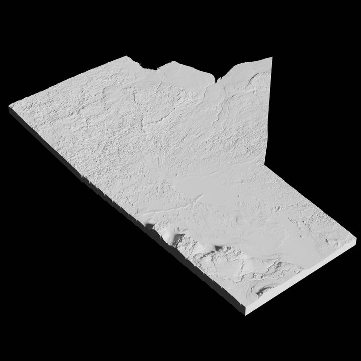 3D Printable Canada Province of Manitoba Topographic Map - 3D Terrain Elevation - Relief Map ...
