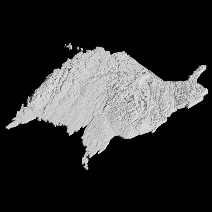 3D Printable Canada Province of New Brunswick Topographic Map - 3D ...