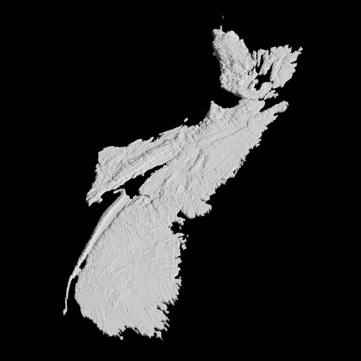 3D Printable Canada Province of Nova Scotia Topographic Map - 3D ...