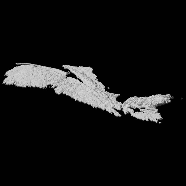 3D Printable Canada Province of Nova Scotia Topographic Map - 3D ...