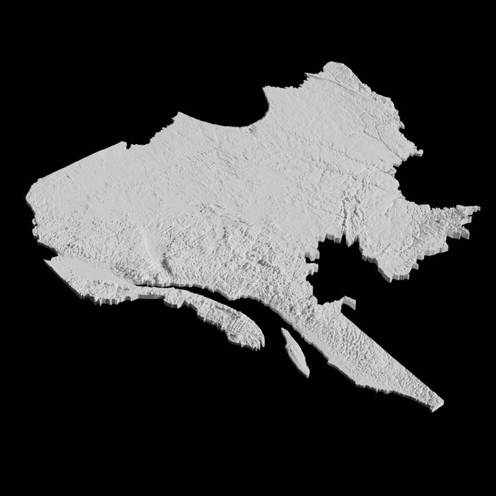 3D Printable Canada Province of Quebec Topographic Map - 3D Terrain ...