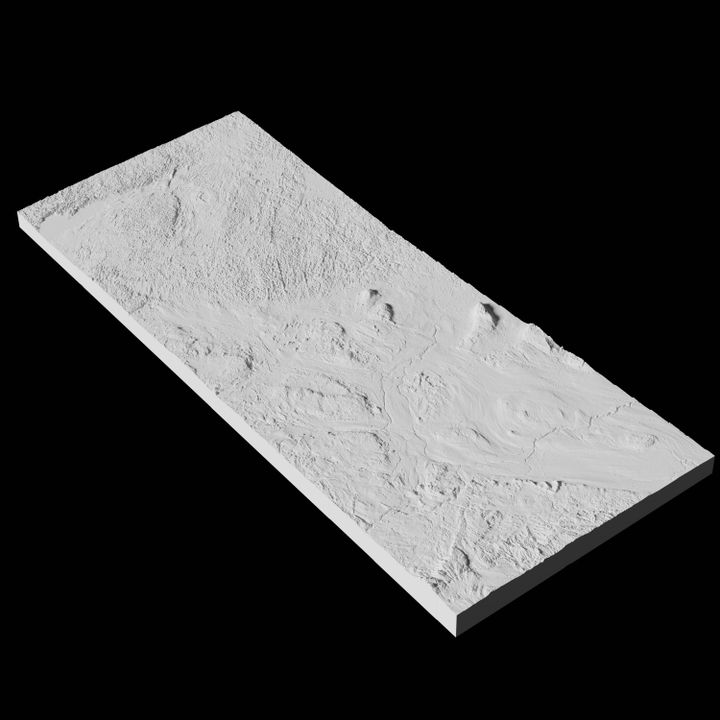 3D Printable Canada Province of Saskatchewan Topographic Map - 3D Terrain Elevation - Relief Map ...