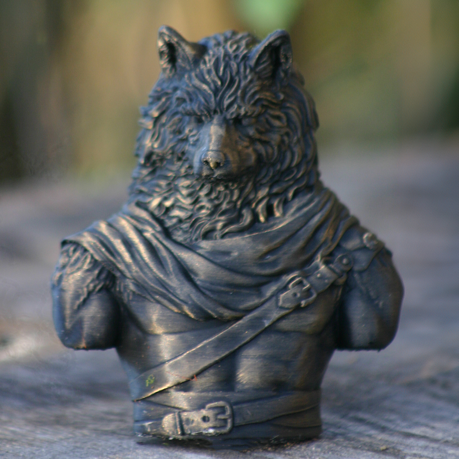 3D Printable Abarin - Wolf Anthro Bust by TeethPaws