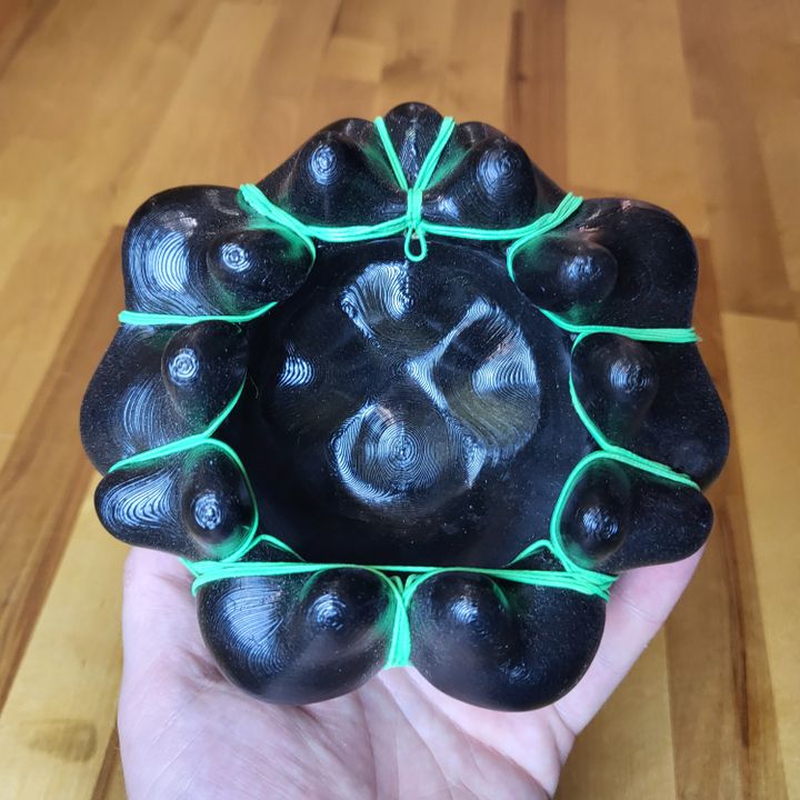 3D Printable Twined Blob Bowl by Ben Bergman