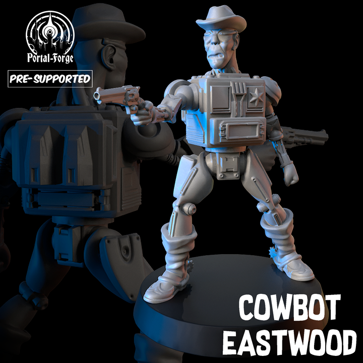 3D Printable Cowbot Eastwood - Presupported by Portal Forge